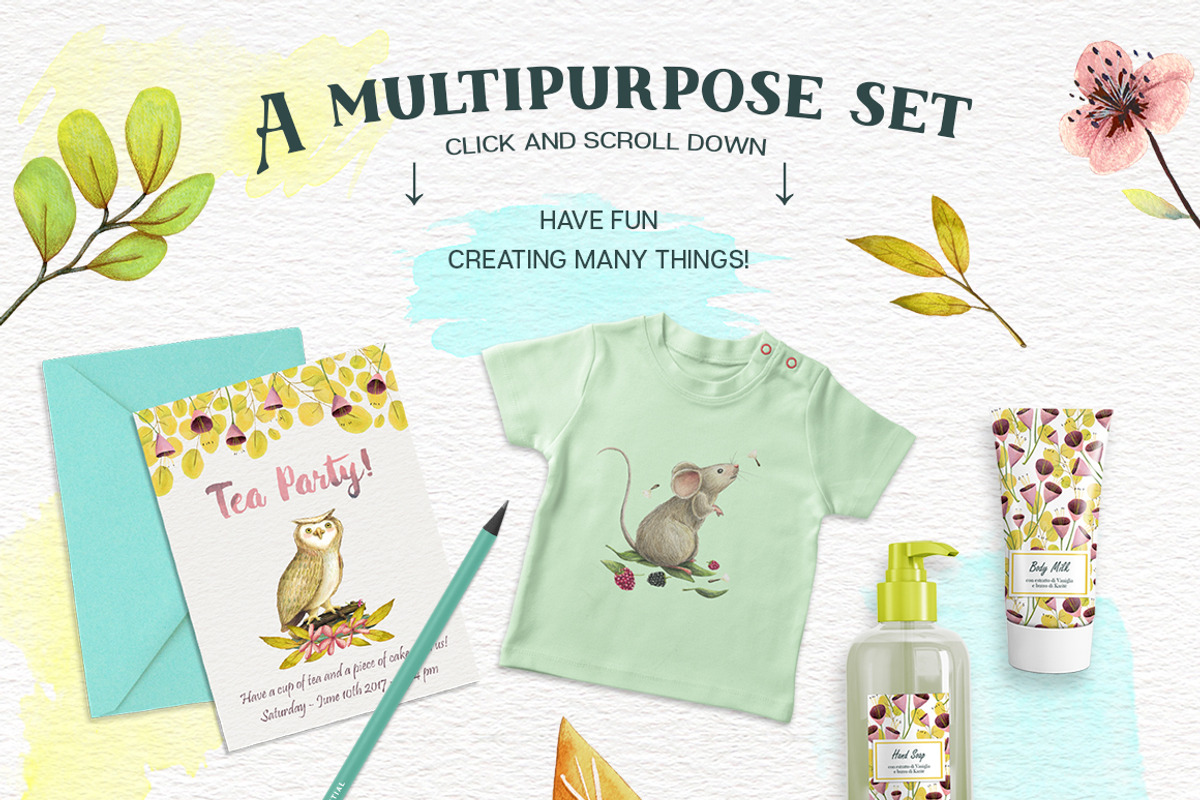 Animals and Nature - Design Kit, an Animal Illustration by Lisa's Balcony