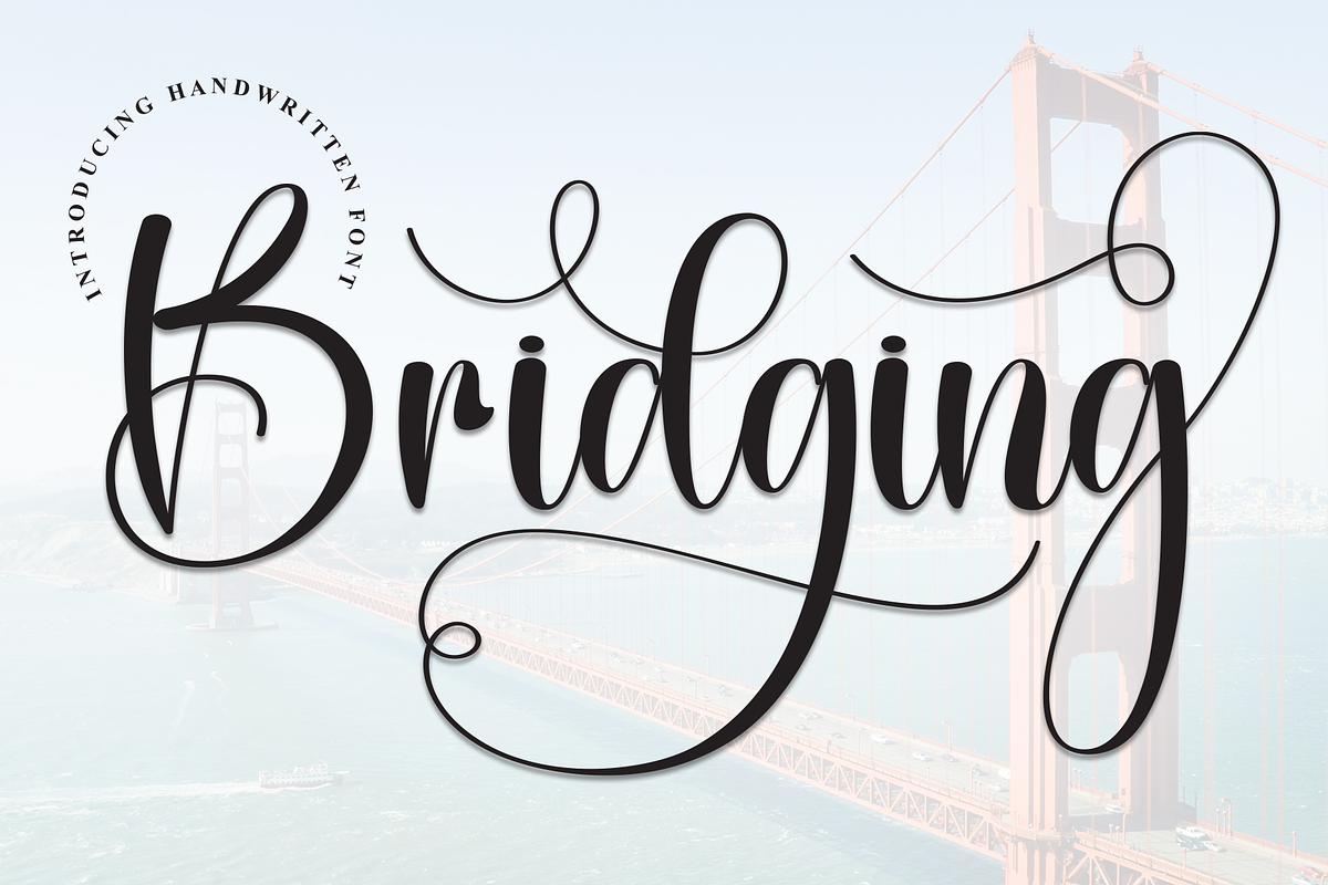 Bridging | Script Font, a Handwritten Font by Scratchones