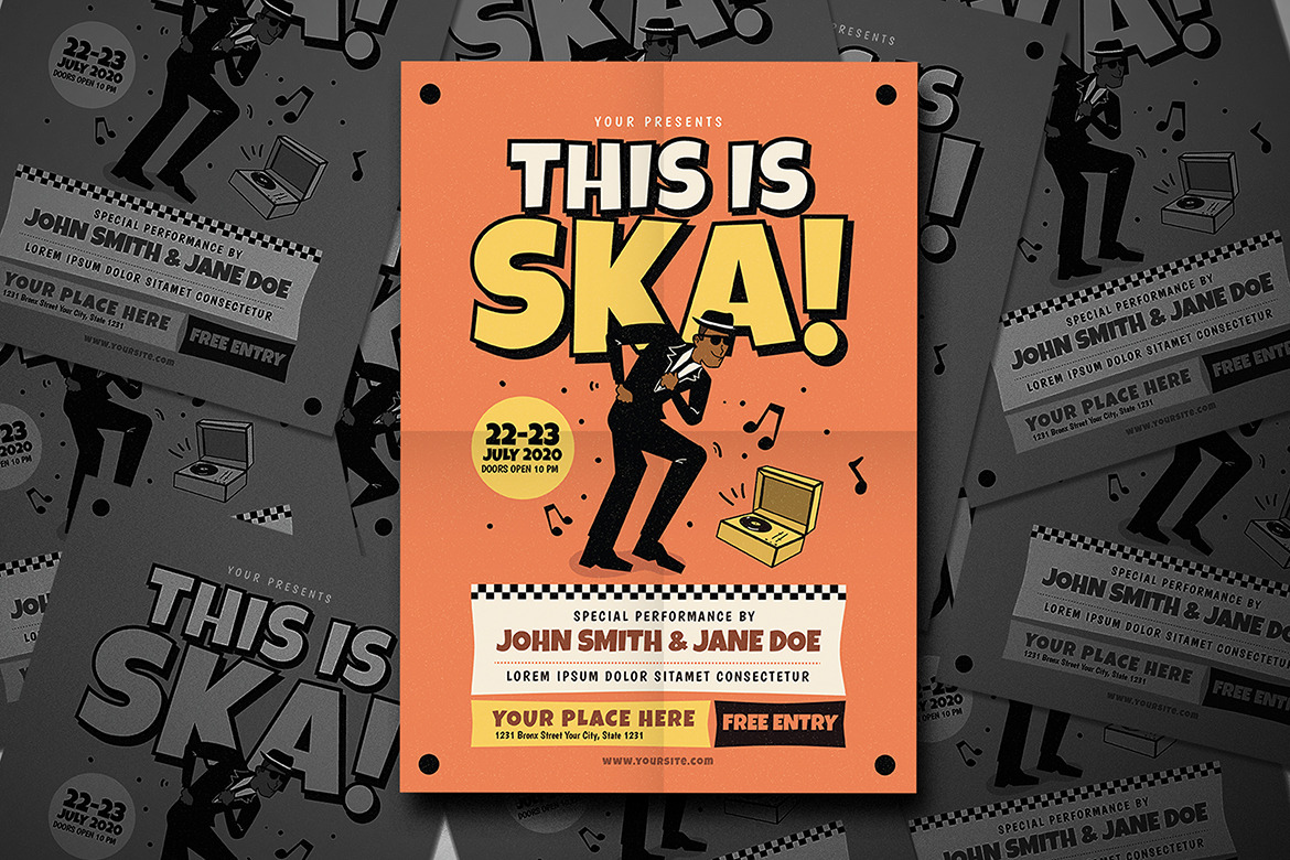 This is Ska! Music Flyer, a Flyer Template by Guuver