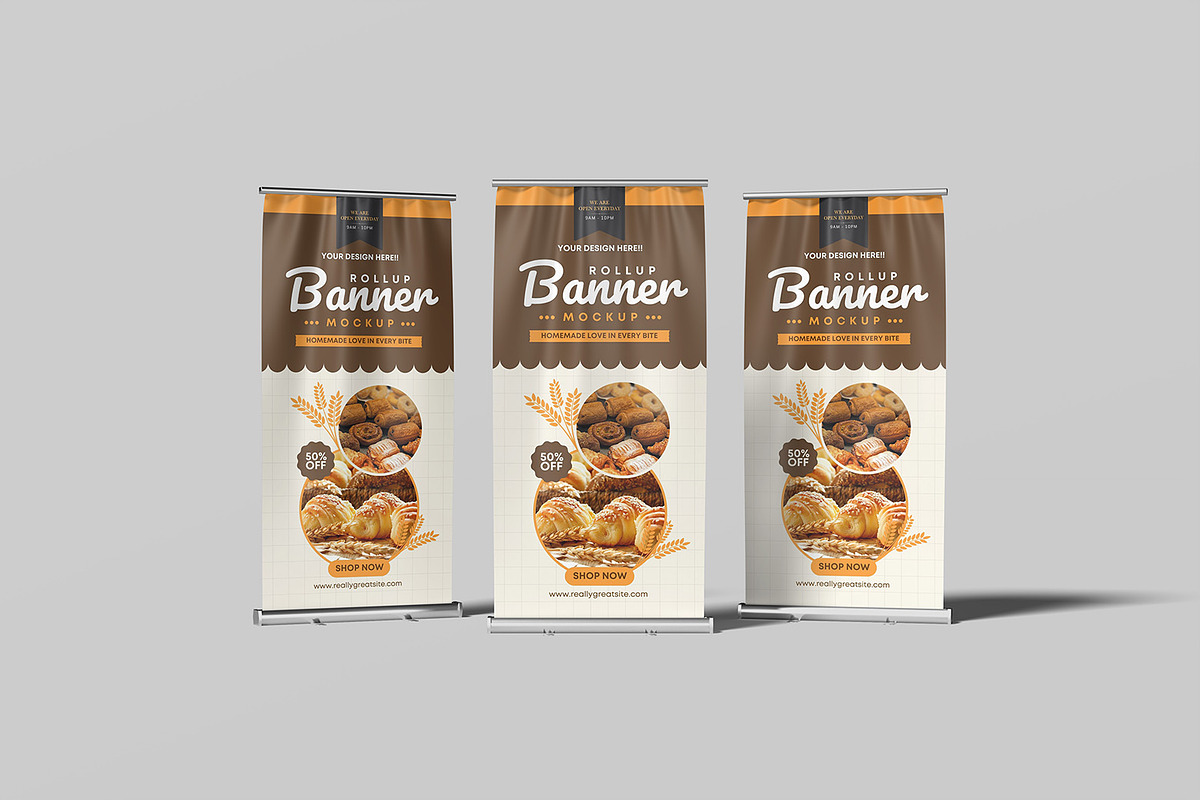 Rollup Banner Mockup, an Advertising Mockup by graphicsecond