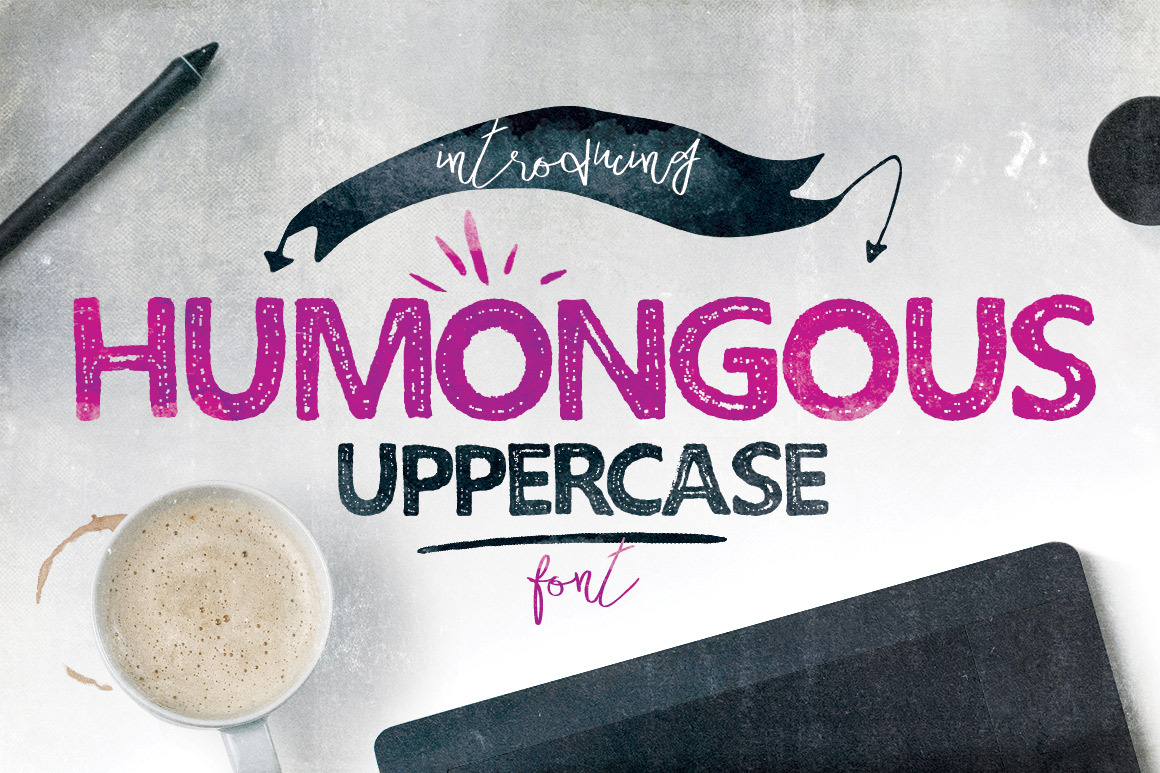 Humongous Font Typeface, a Font by Creativeqube Design