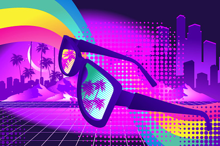 retro party wave | Background Graphics ~ Creative Market