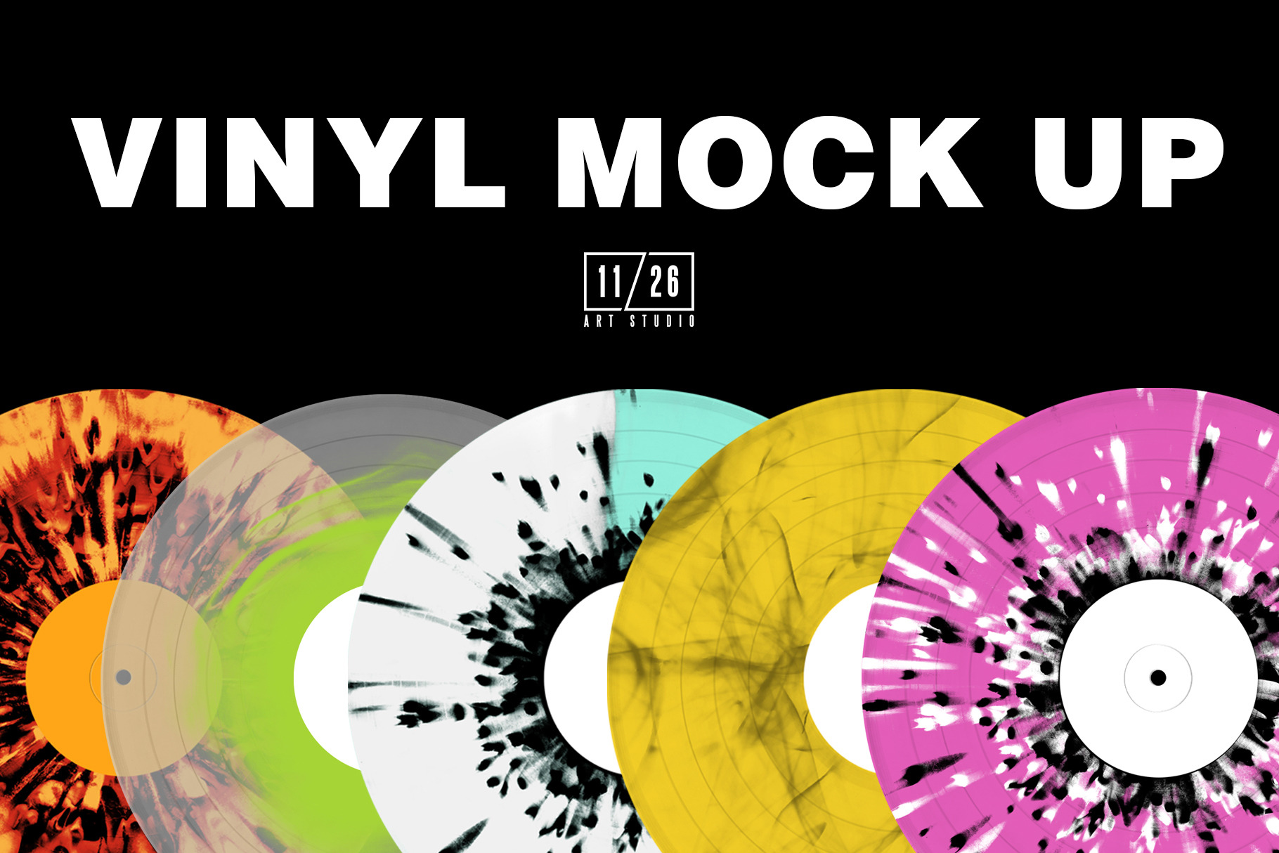 11/26 Vinyl Mockup, a Product Mockup by 1126artstudio