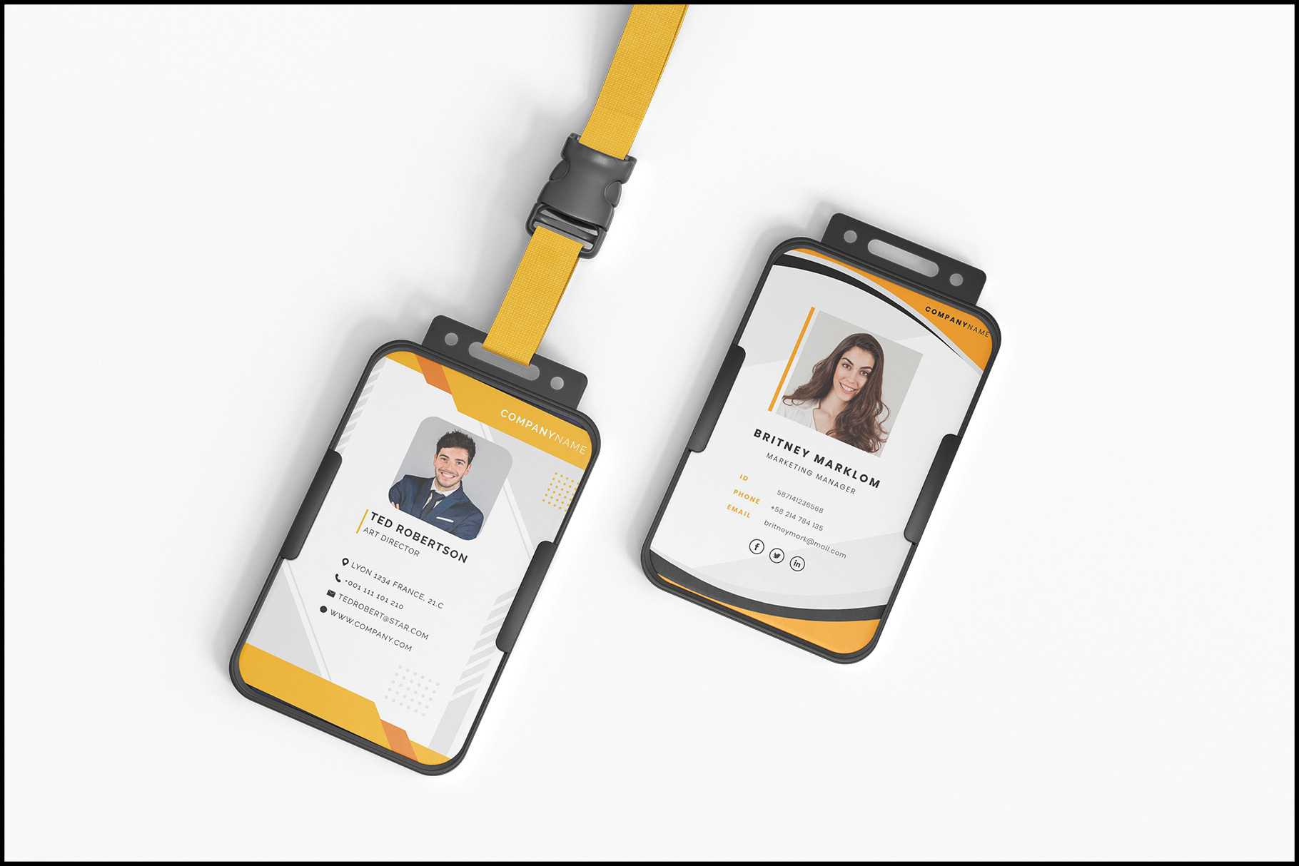 Corporate ID Card Holder Mockup