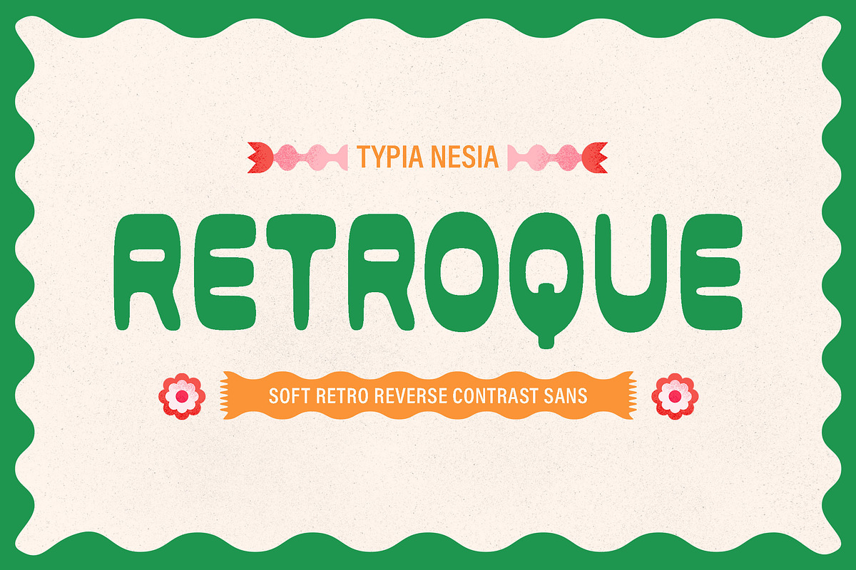 Retroque - Soft Retro Reverse Sans, a Sans Serif Font by Typia Nesia ...