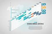 Skewed Annual Schedule Infographic, a Templates & Theme by h.utomo