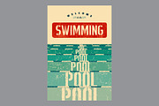 Swimming Pool vintage style posters., a Decorative Illustration by PoPaShop