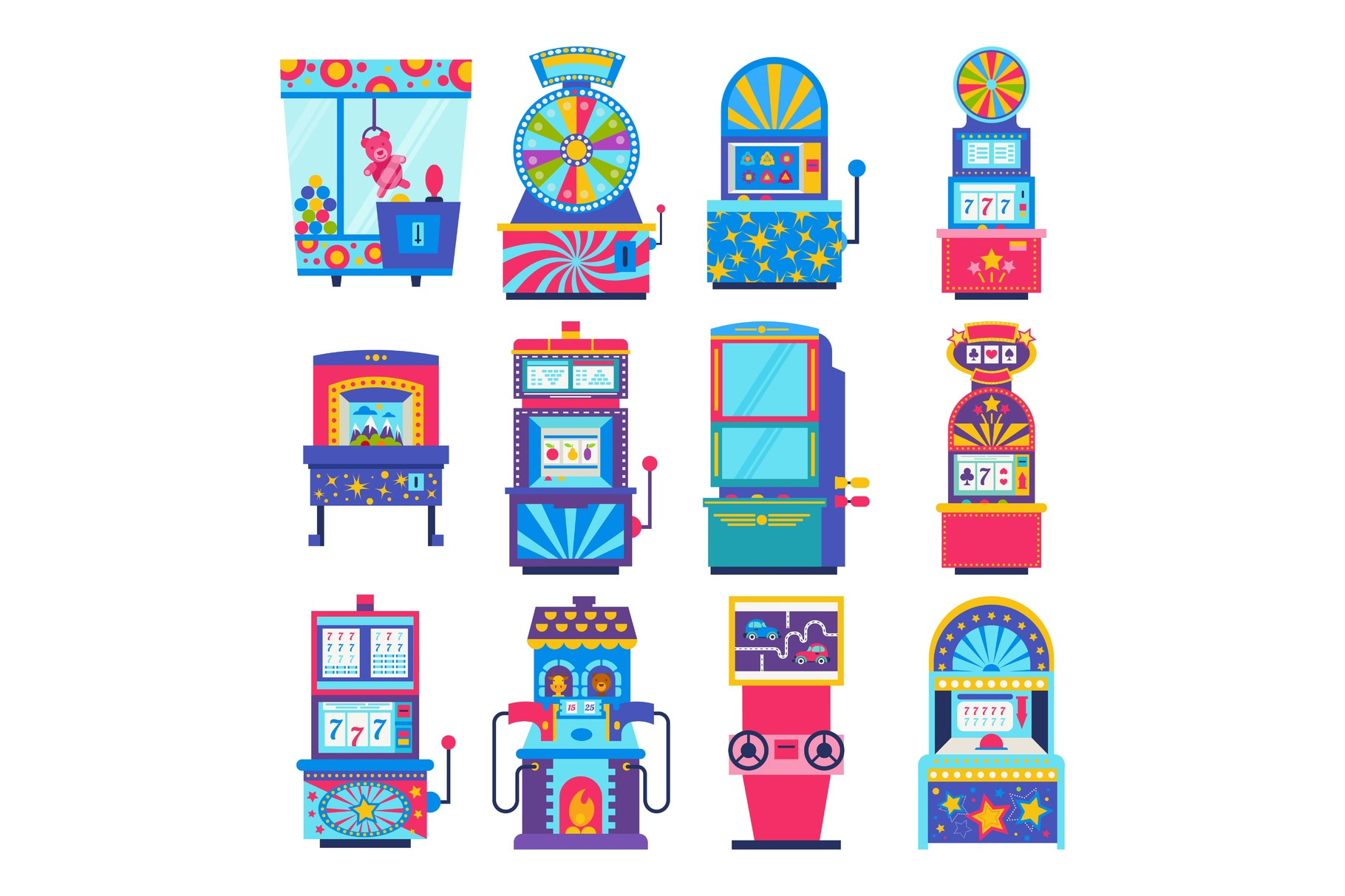 Game machine vector arcade gambling games in casino where gamesome ...