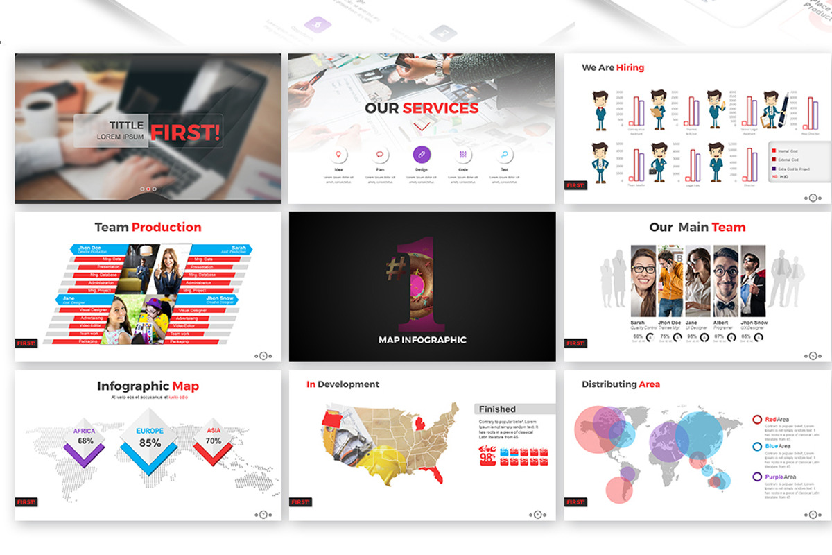 First Powerpoint Template, a Presentation Template by RRGraph