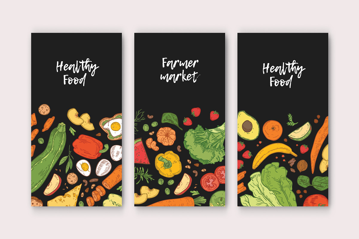 Healthy food bundle, a Decorative Illustration by Good Studio ...