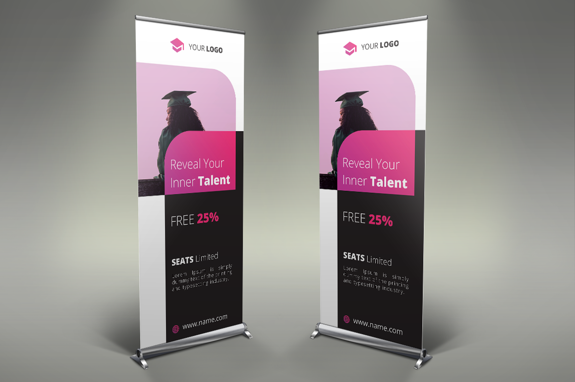 University Roll Up Banner, a Presentation Template by UNIK Agency