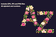 Floral alphabet and numbers, a Graphic by Anna Violet | Creative Market