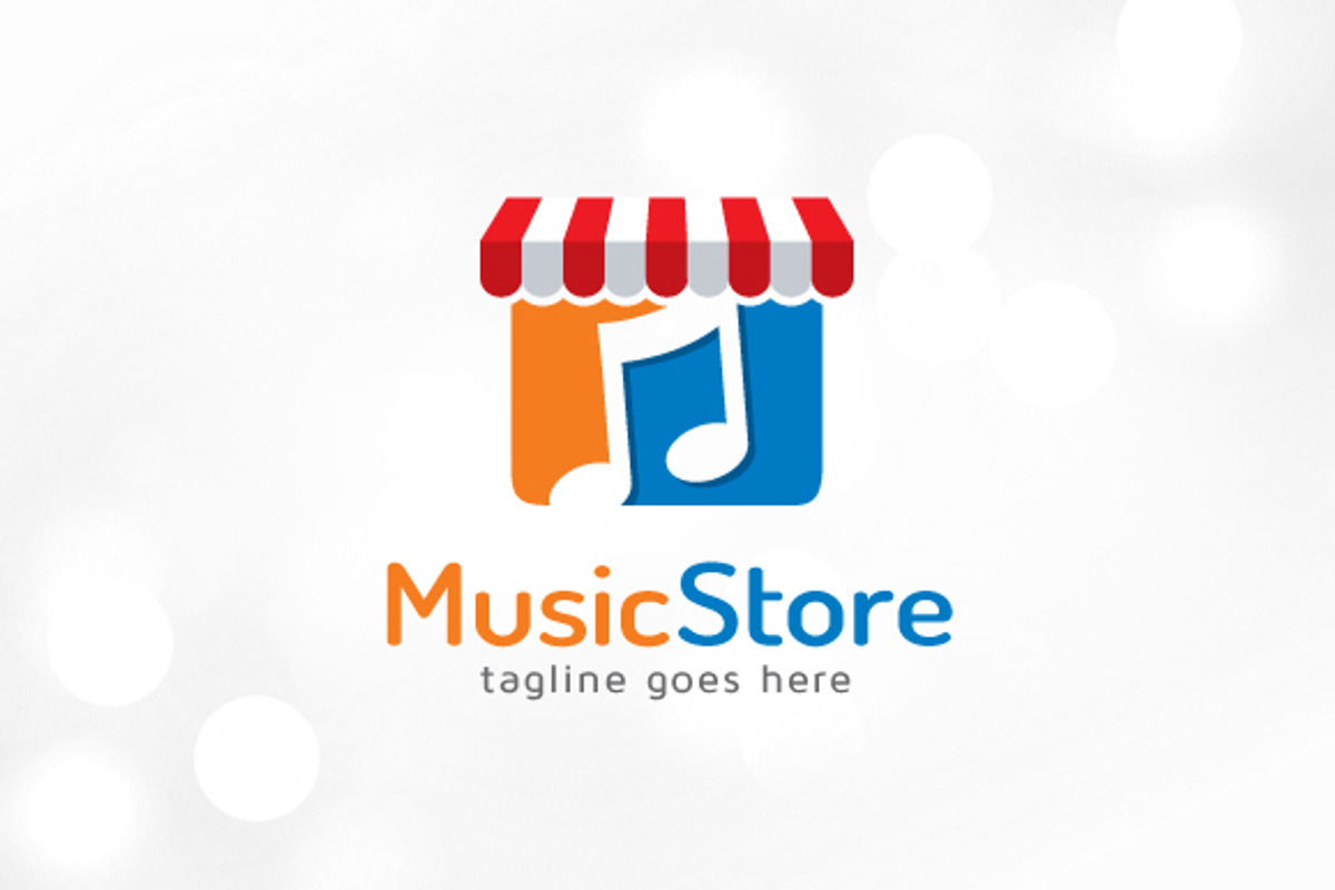 Music Store Logo Template, a Branding & Logo Template by gunaonedesign