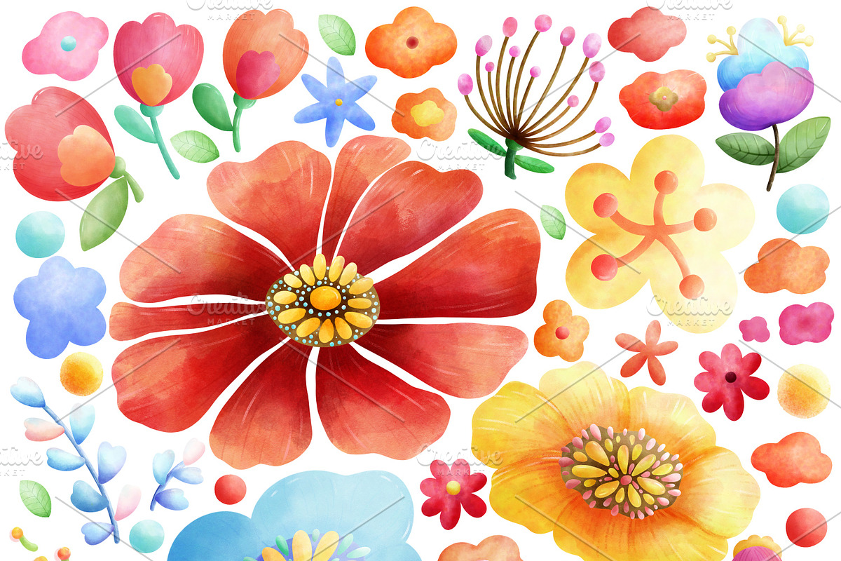 Summer Flower Watercolor