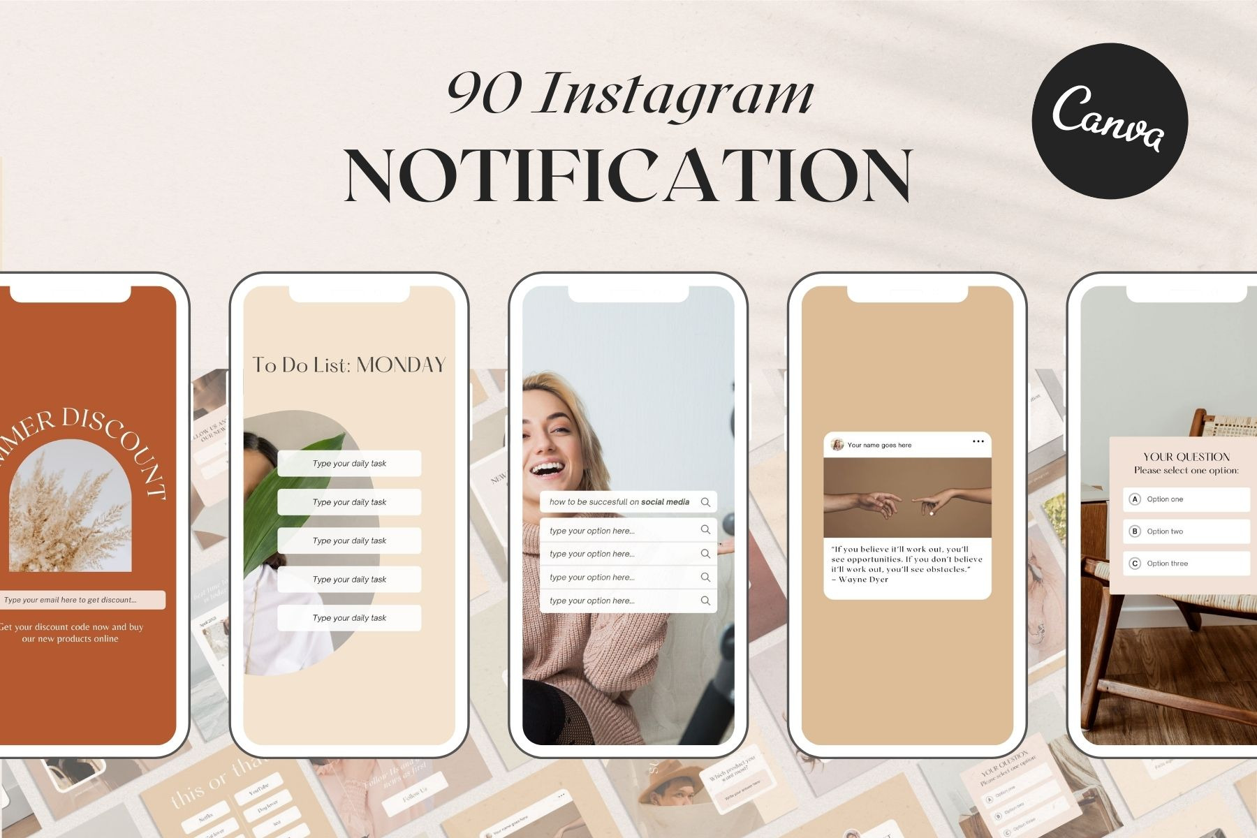 Instagram Notification Pack | CANVA, a Social Media Template by Lyrata ...