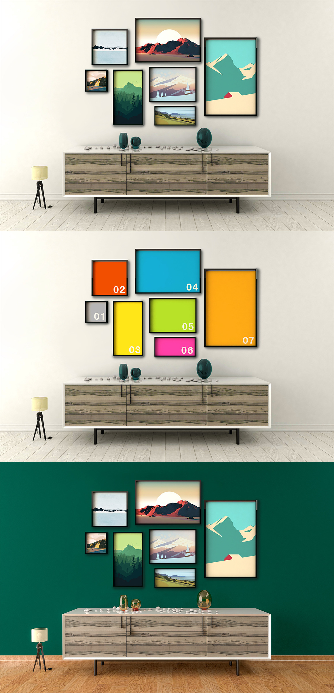 Picture Frame Mockup, a Print Template by 2dsight