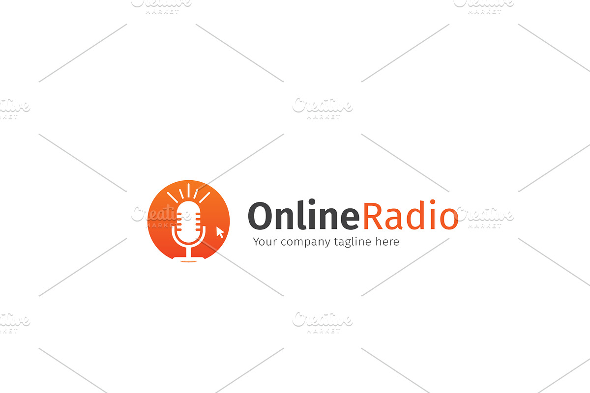 Online Radio Logo, a Branding & Logo Template by XpertgraphicD