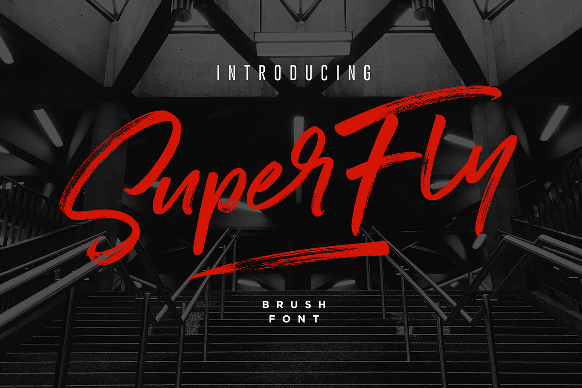 SuperFly Brush Font, a Script Font by Sam Parrett