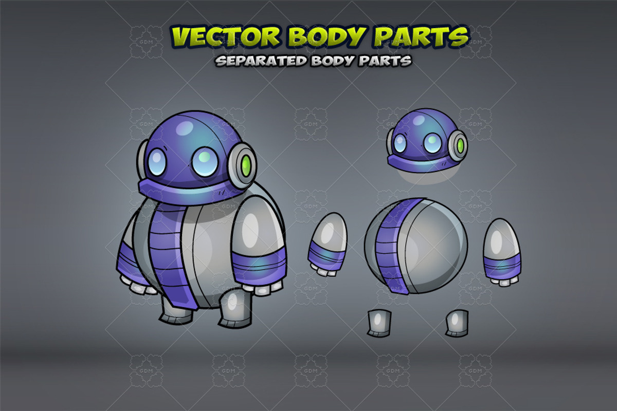 Robo Monsters Game Sprites Set, an Illustration by DionArtworks ...