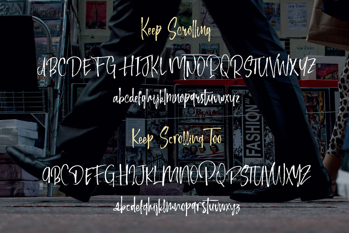 Keep Scrolling handwritten font, a Script Font by Ian Irwanwismoyo