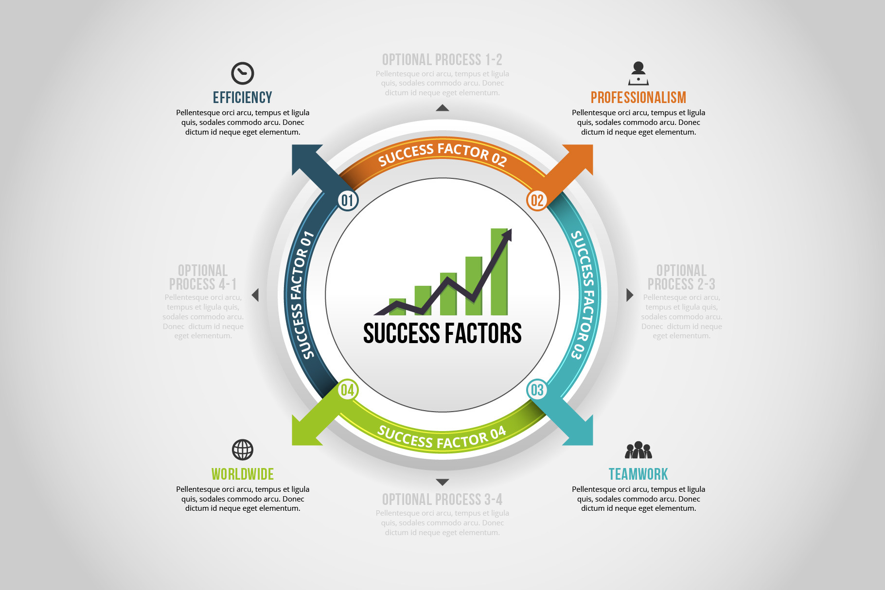 Quad Circle Factors Infographic, a Templates & Theme by h.utomo