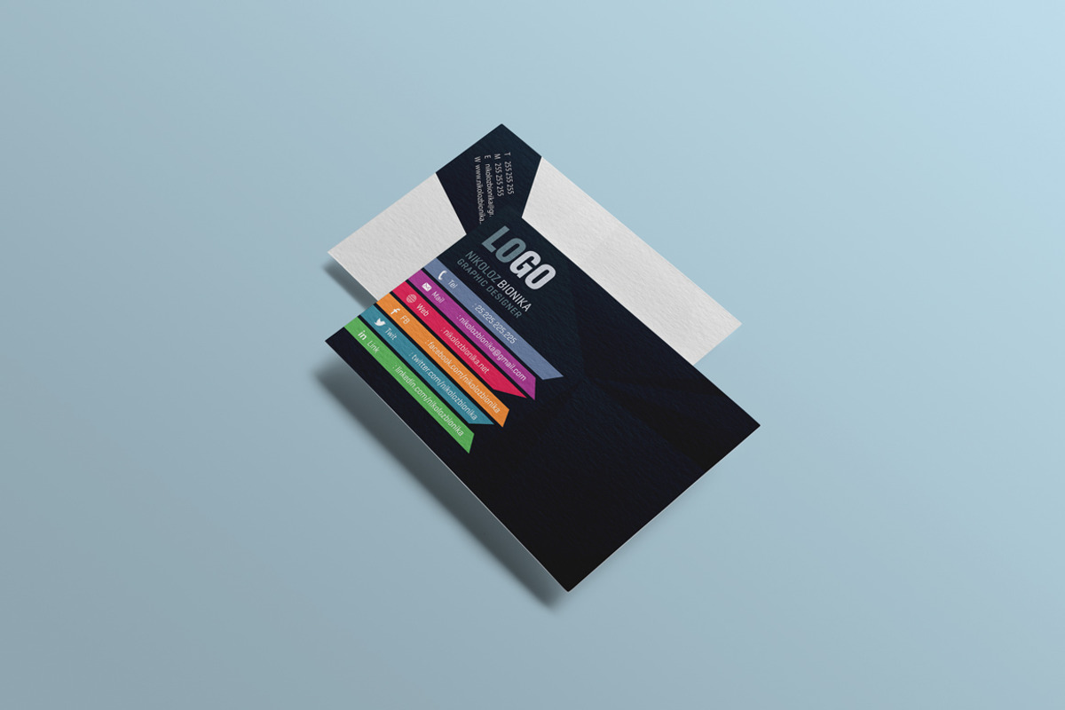 Colorlines Business Card, a Business Card Template by Nikolozgraphic