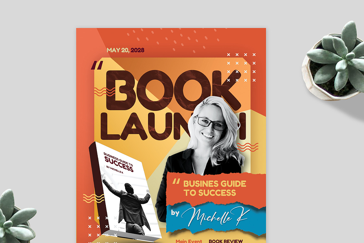 Book Launch Flyer Template