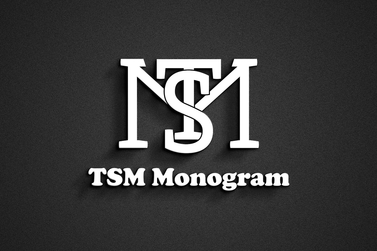 Letters TSM Name Initials Monogram, a Branding & Logo Template by Ahmad ...