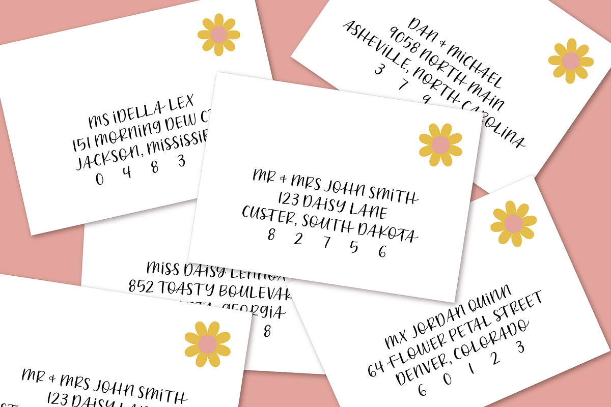 Daisy Beth All Caps Font, a Handwritten Font by Design by Laney