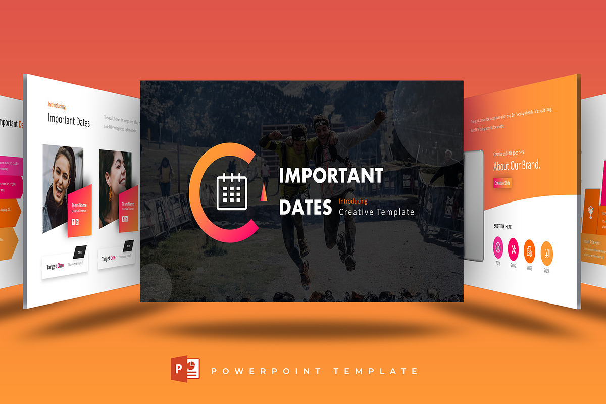 Important Dates -Powerpoint Template, a Presentation Template by AQR Studio