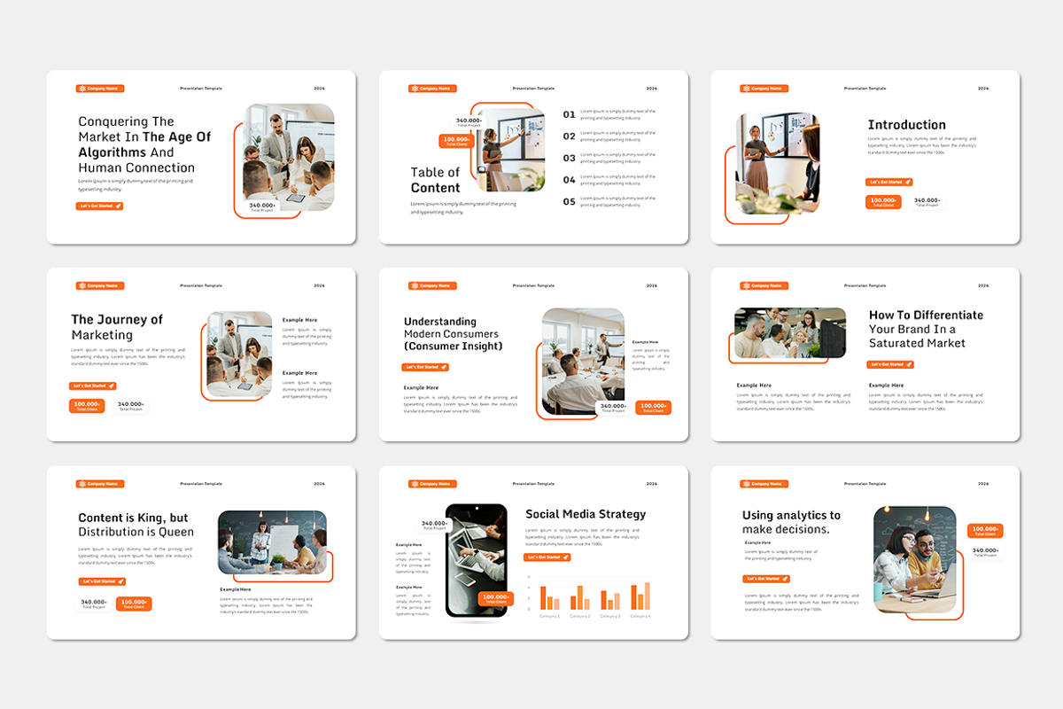 Conquering The Market - PowerPoint, a Presentation Template by QR ...