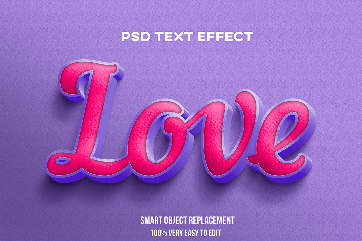 Love Text Effect Psd