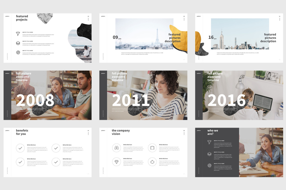 PATTERN Powerpoint Template, a Presentation Template by ShapeSlide