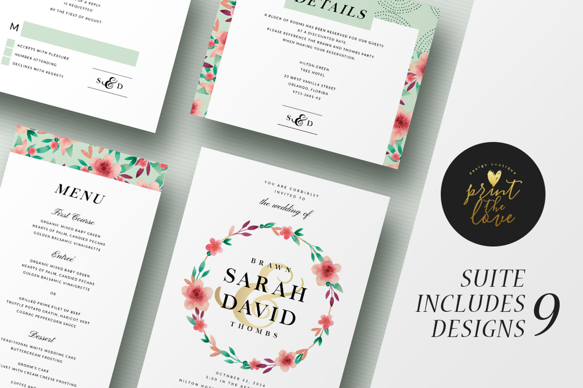 Wedding Invitation Suite - Sarah, an Invitation Template by Print The ...