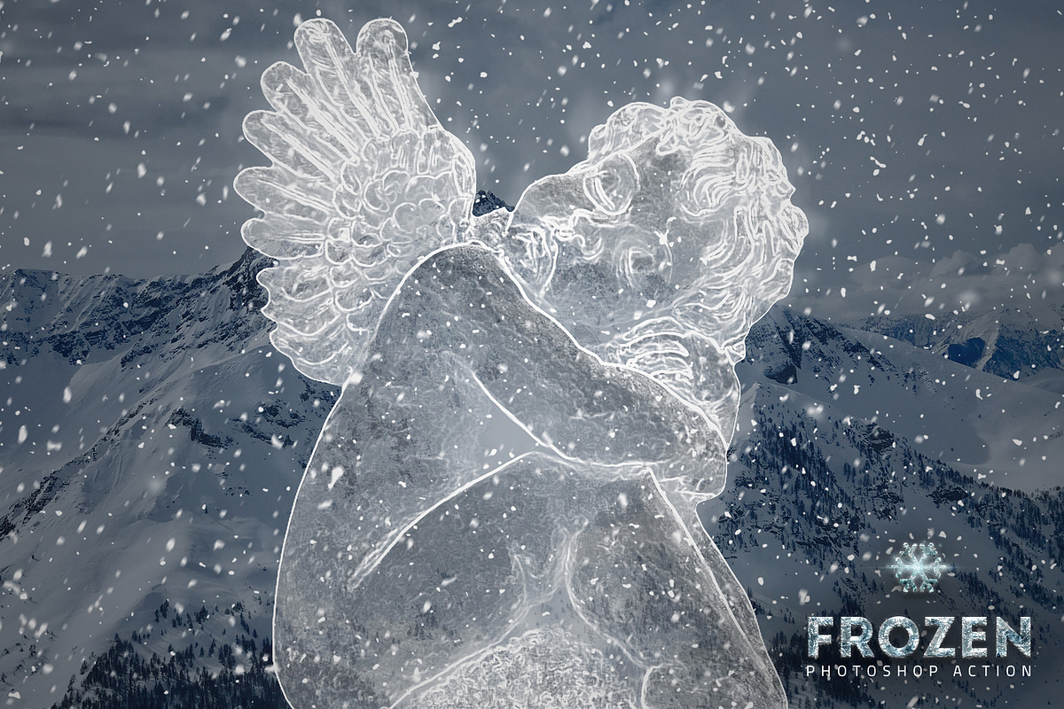Frozen Ice Photo Effect, an Action Add-On by yantodesign