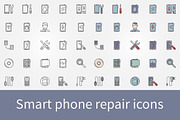 Smart phone repair icons, an Icon by Venomous Vector