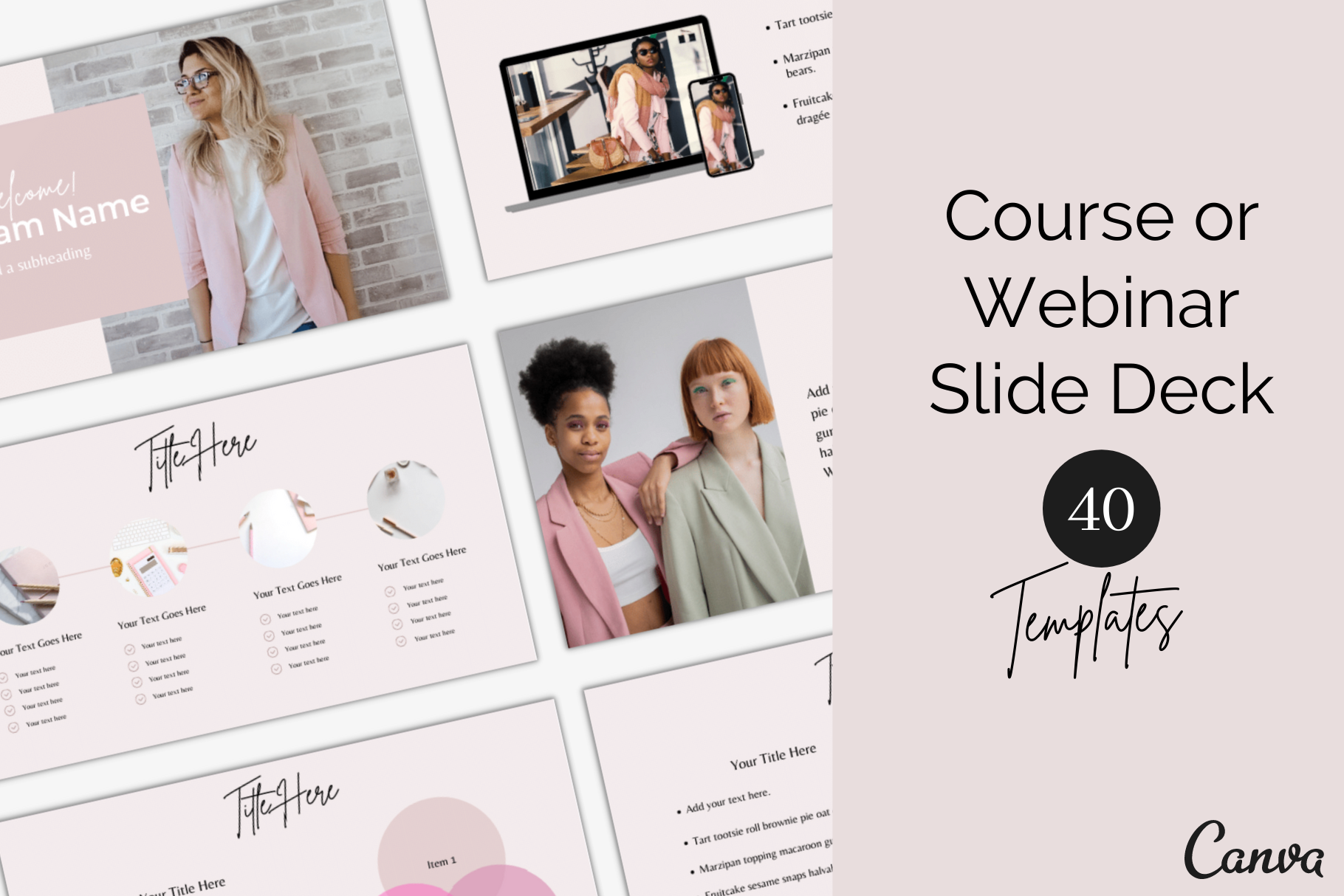 Pink Slide Deck Template Canva