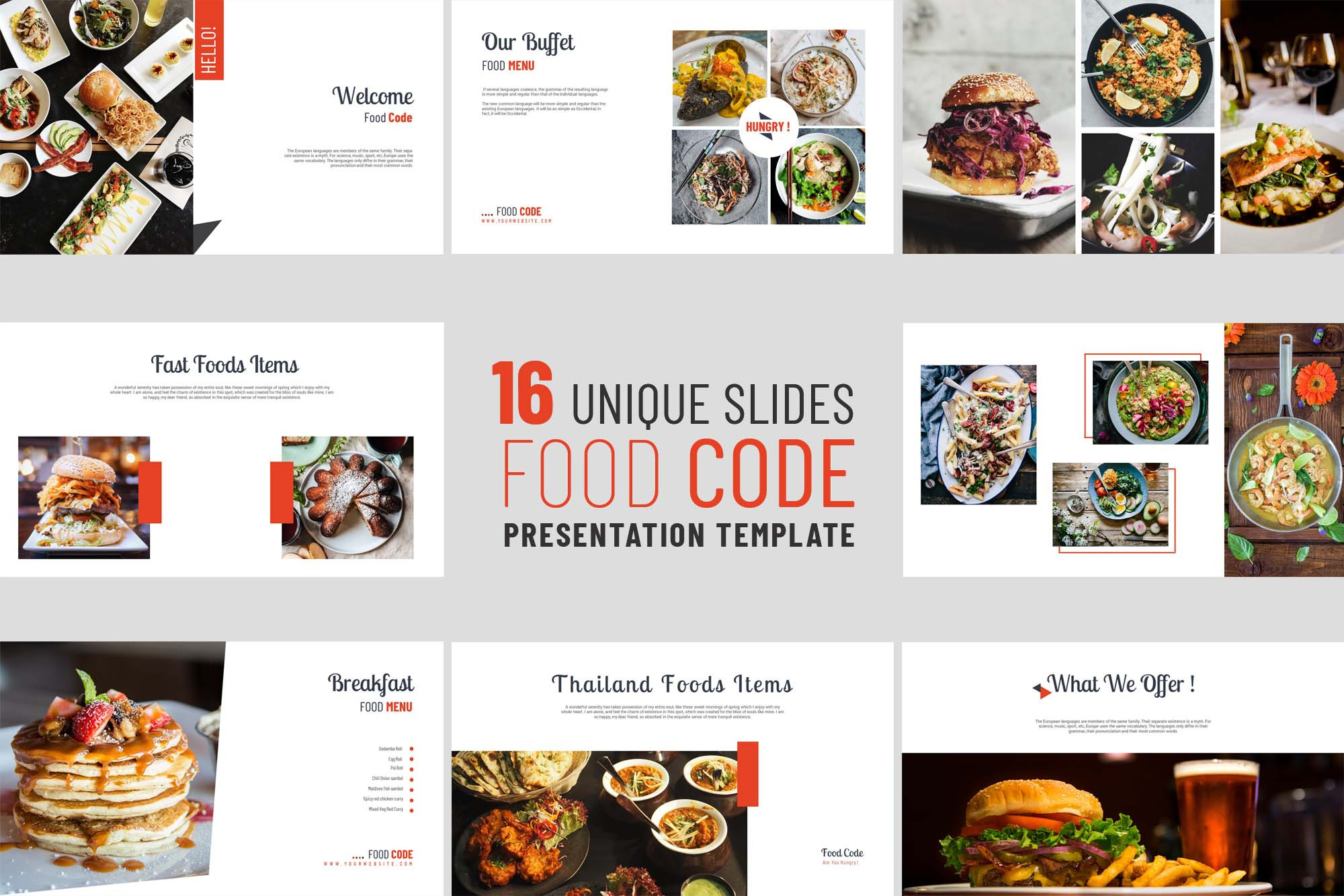 Food PowerPoint Presentation, a Presentation Template by MRI STUDIO