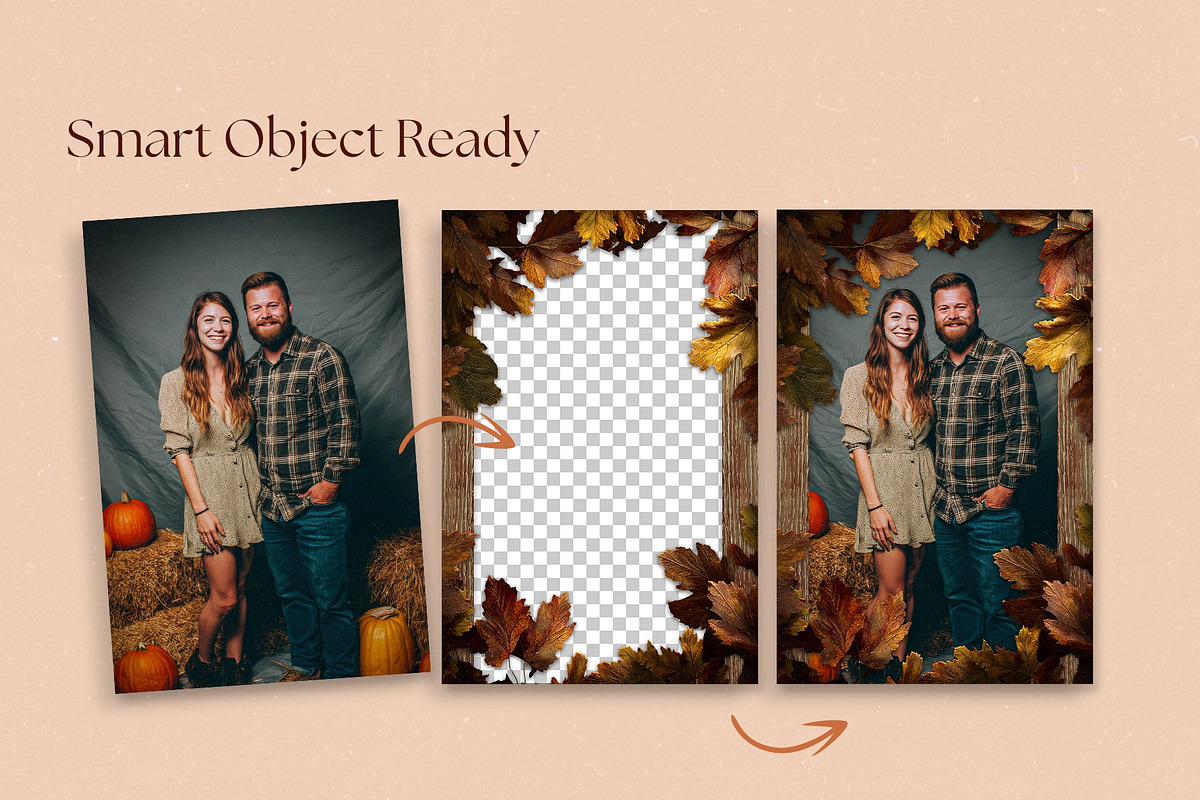 Autumn Fall Photo Frame Template, a Layer Style Add-On by DesignerCandies