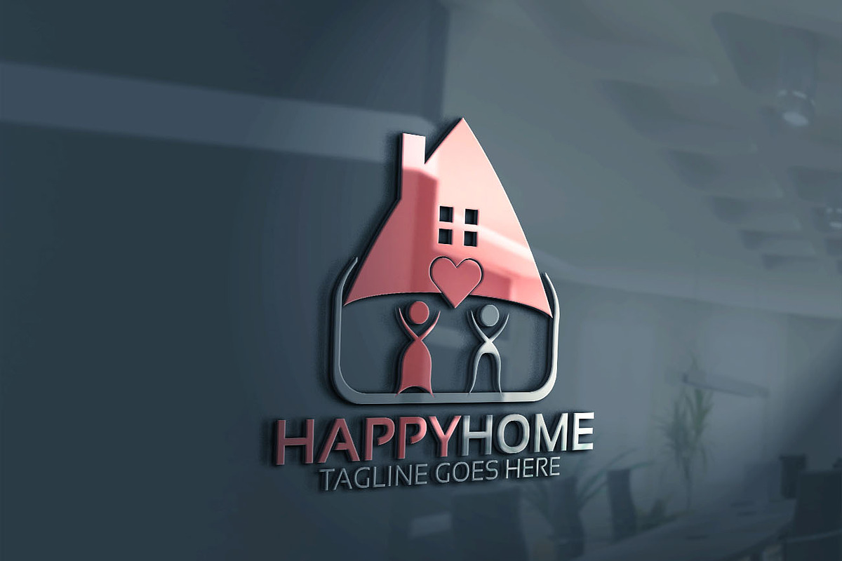 Happy Home Logo, a Branding & Logo Template by Josuf Media