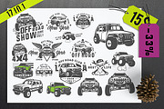 17 in 1 Set of Off Road cars., a Graphic by Hadanello88