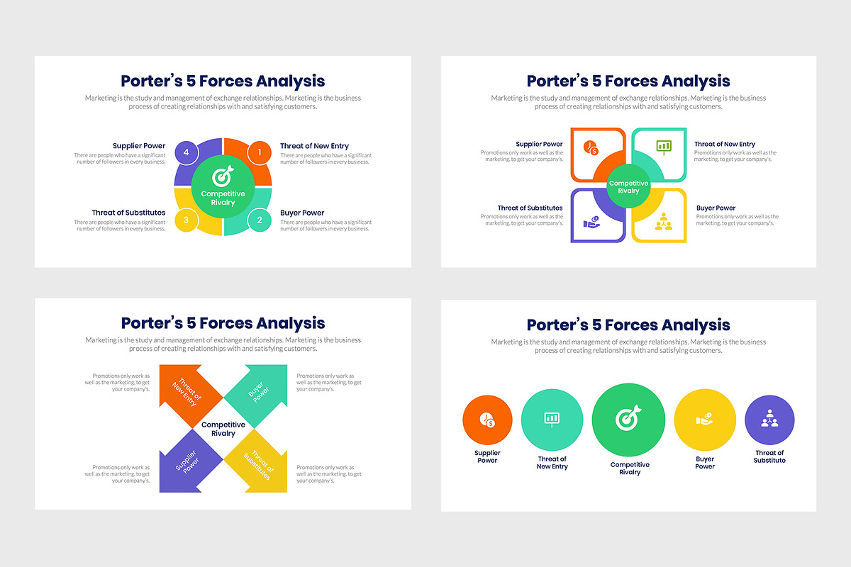 Porter 5 Forces Infographics, a Presentation Template by slidequest