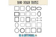 Hand Drawn Frames Doodle Frames, a Graphic by In A Nutshell Studio