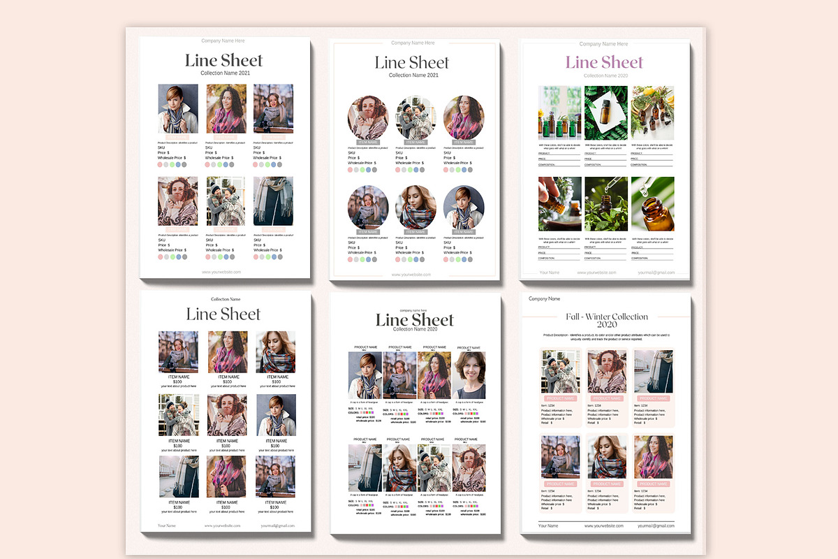Line Sheet Canva Template