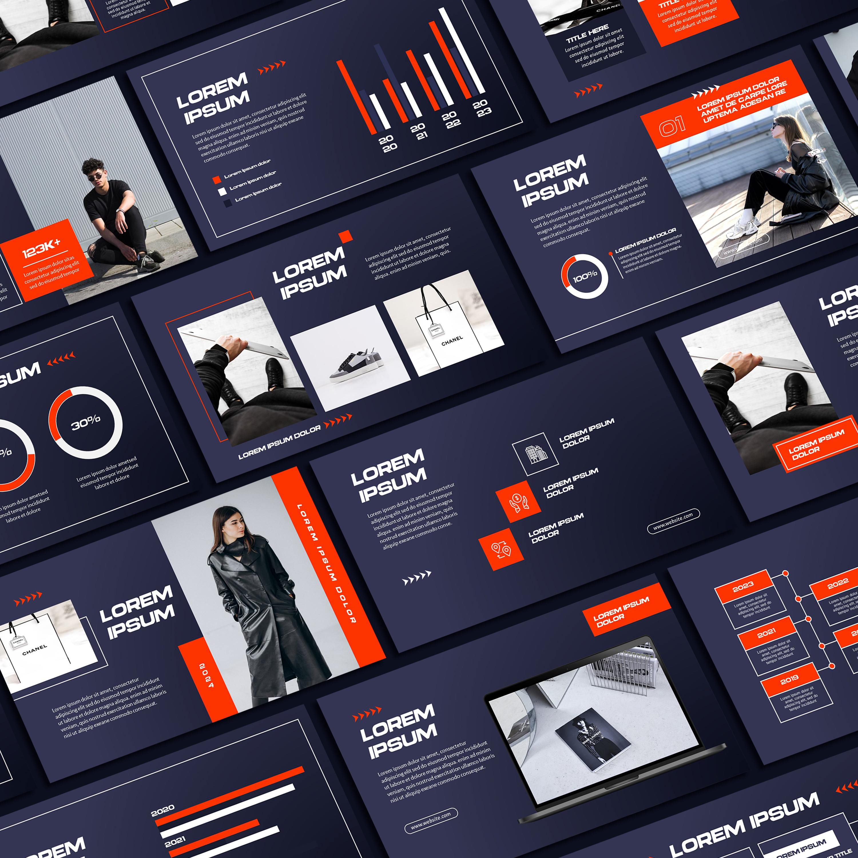 Red Modern Powerpoint Template, a Presentation Template by SKY CREATION | Creative Market