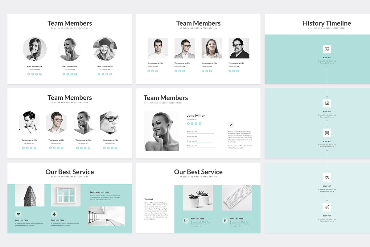 Modern Business PowerPoint Template, a Presentation Template by ...
