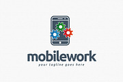 Mobile Work Logo Template, a Branding & Logo Template by PixaSquare