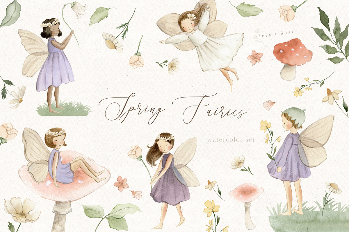 Spring Fairies, a Person Illustration by Flora+Bear