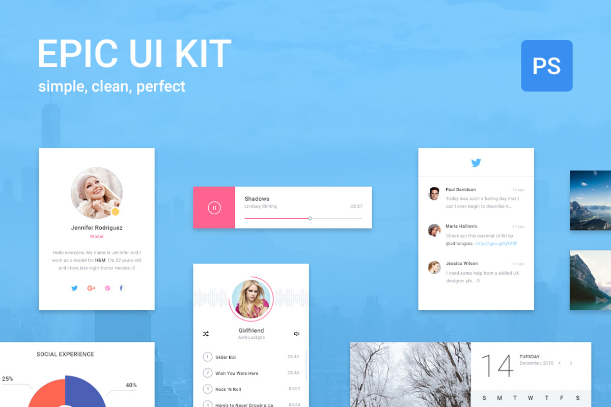 Epic UI Kit + Bootstrap Theme, an UI Kit Template by EpicShop