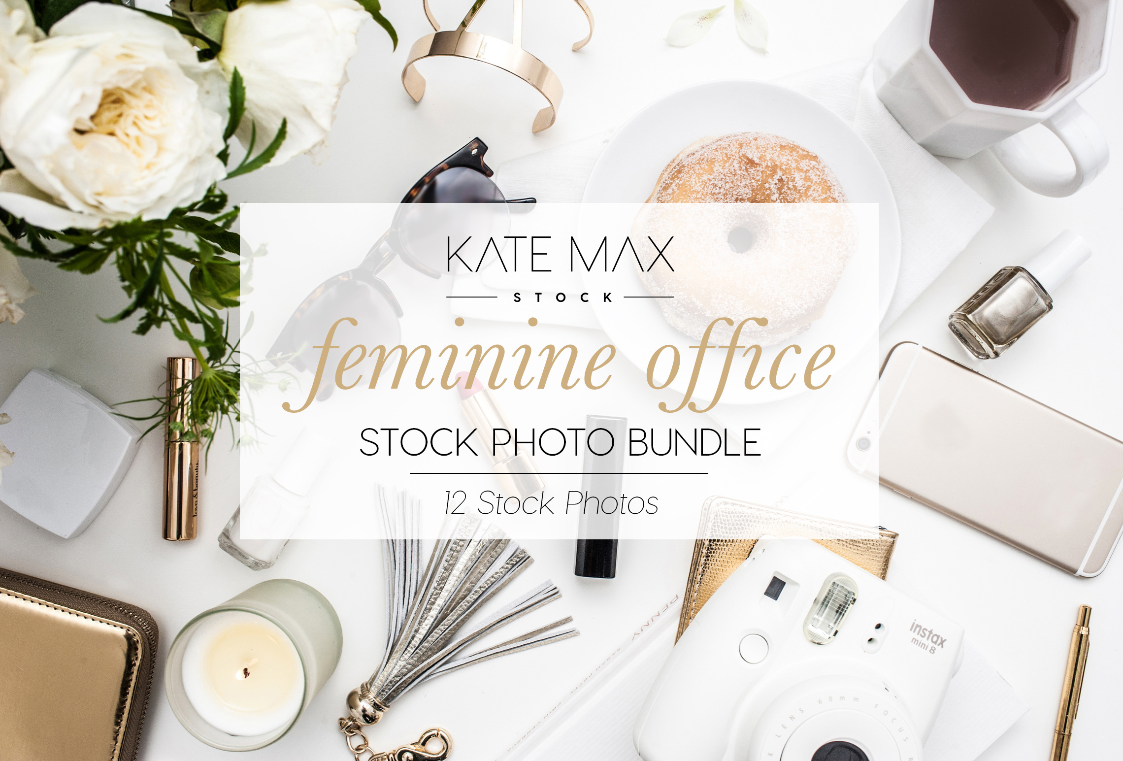 Feminine Office Stock Photo Bundle, an iPhone Mockup by Styled Stock House